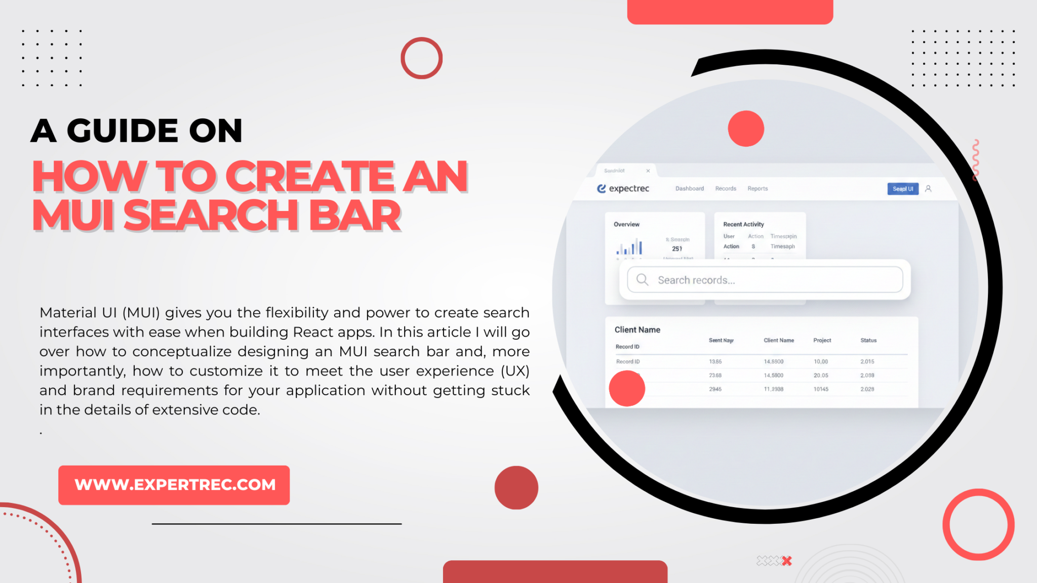 How to Create an MUI Search Bar: A Customization Guide for expectrec ...